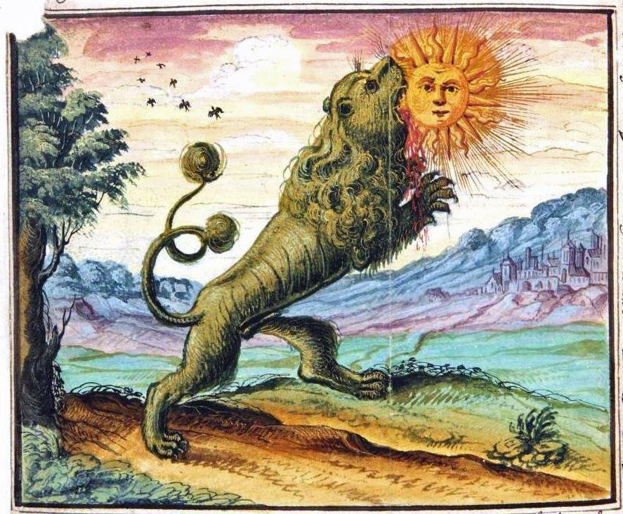 Alchimie : le lion vert dévorant le soleil - Bretzel liquide, humour ...